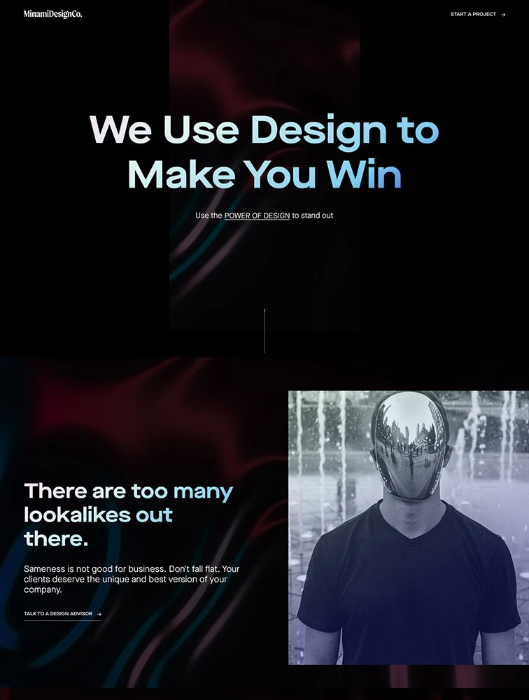 MinamiDesignCo website design - Lapa Ninja