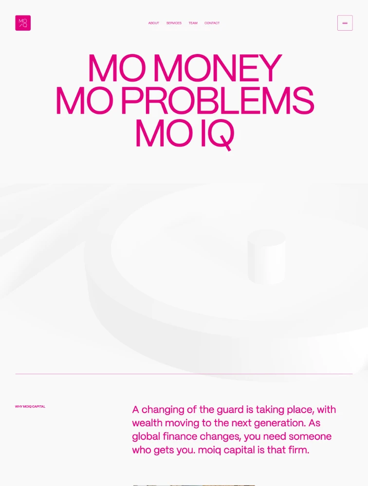 moiq capital website design - Lapa Ninja
