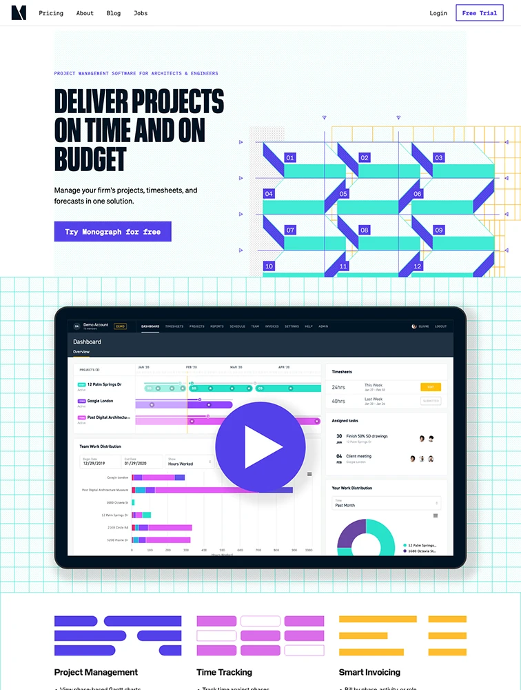 Monograph website design - Lapa Ninja