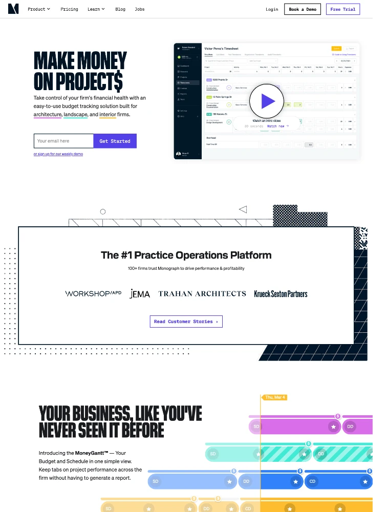 Monograph website design - Lapa Ninja