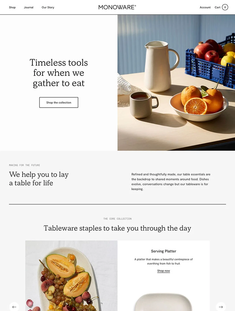 Monoware website design - Lapa Ninja