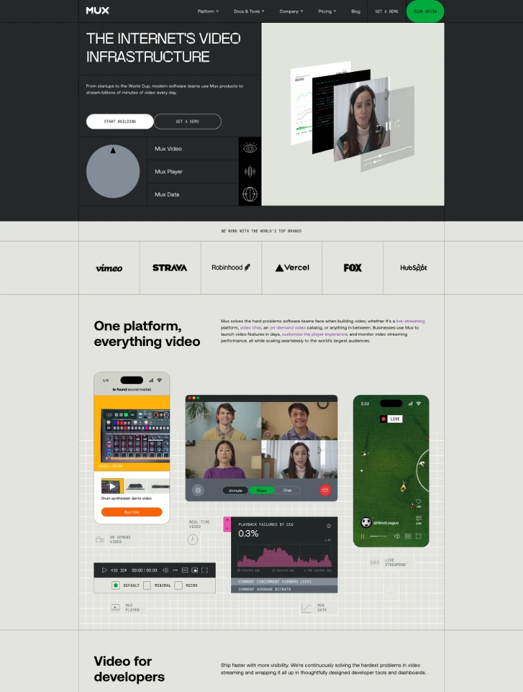 Mux - Website Showcase | Lapa Ninja