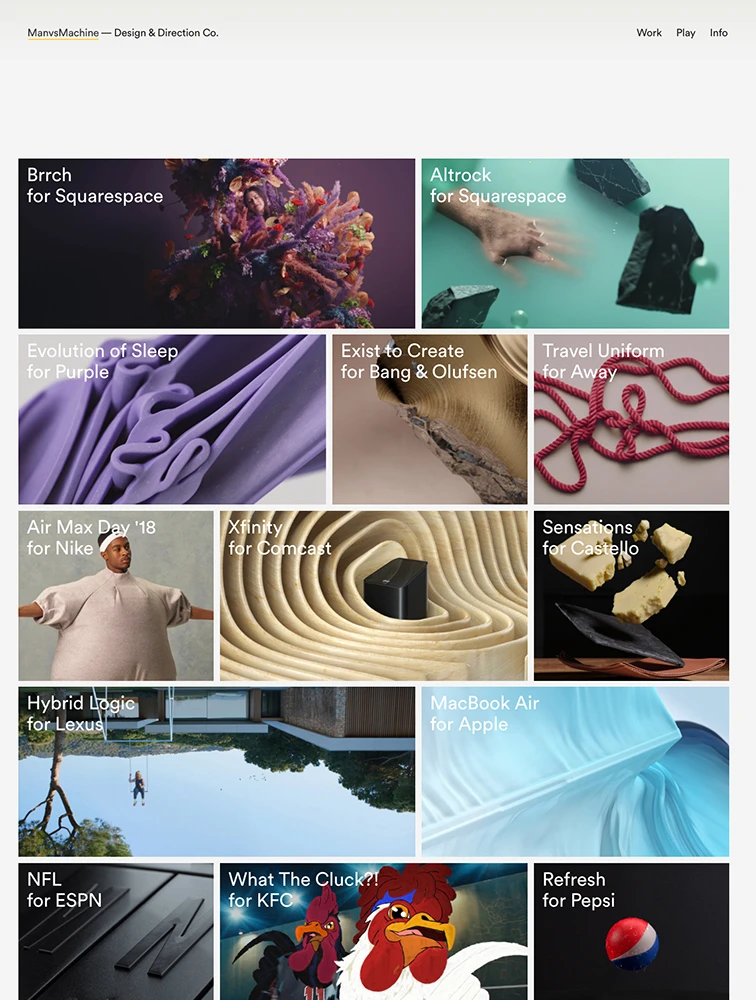 ManvsMachine website design - Lapa Ninja