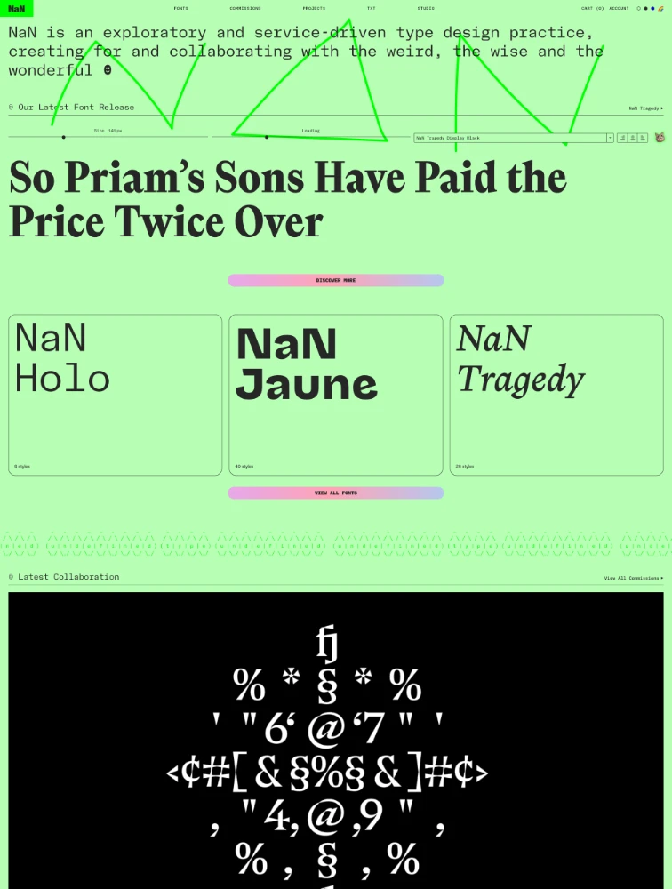 NaN website design - Lapa Ninja