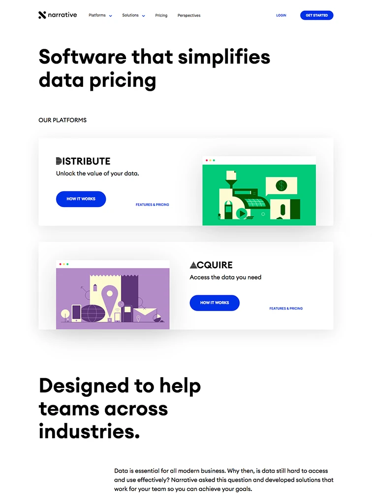 Narrative website design - Lapa Ninja