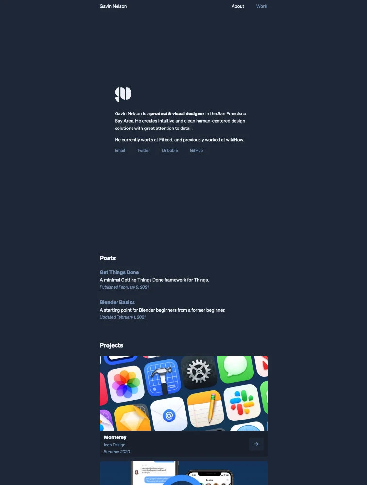 Gavin Nelson website design - Lapa Ninja