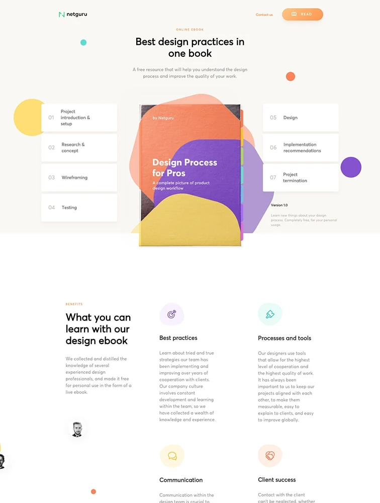 Design Process for Pros website design - Lapa Ninja
