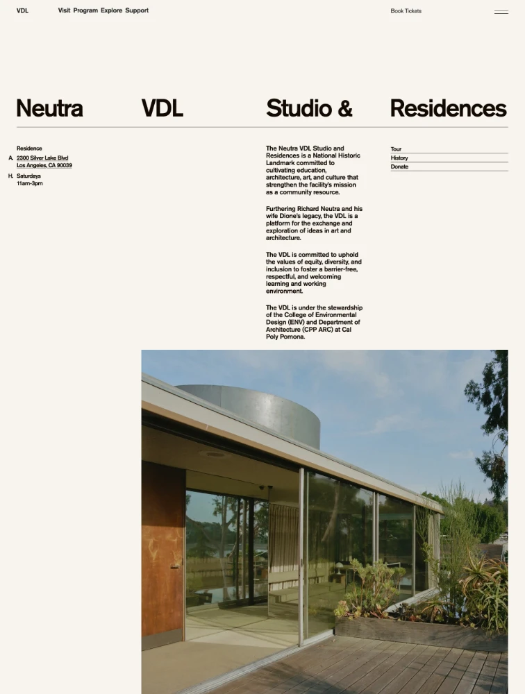 Neutra VDL website design - Lapa Ninja