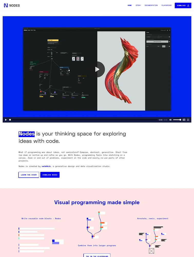 Nodes website design - Lapa Ninja