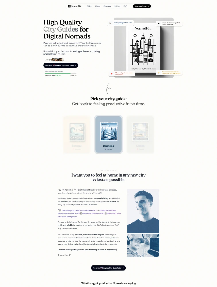 NomadKit website design - Lapa Ninja
