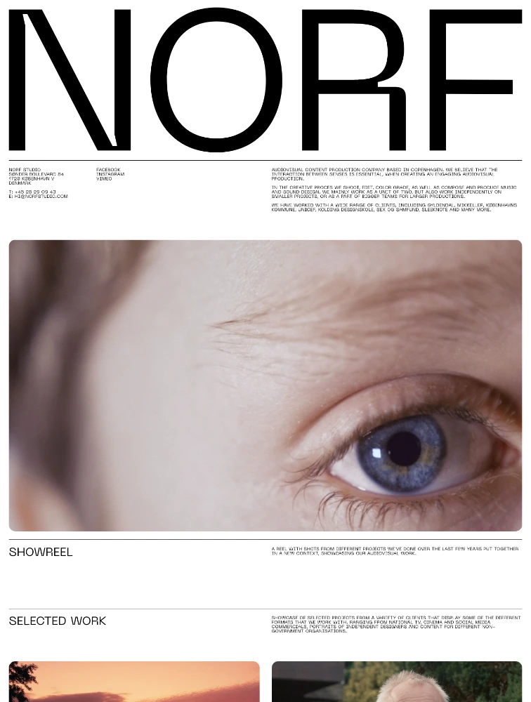 NORF website design - Lapa Ninja