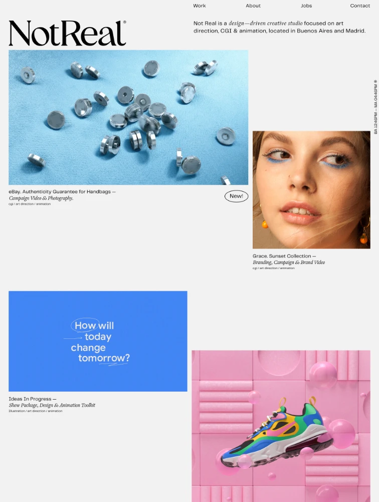 Not Real website design - Lapa Ninja