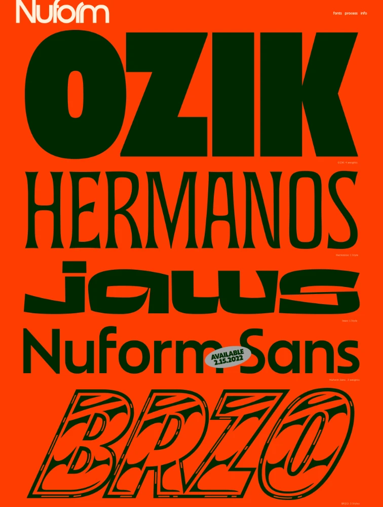 Nuform Type website design - Lapa Ninja