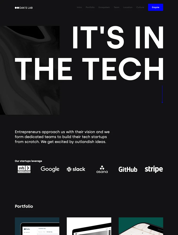 OAK'S LAB website design - Lapa Ninja