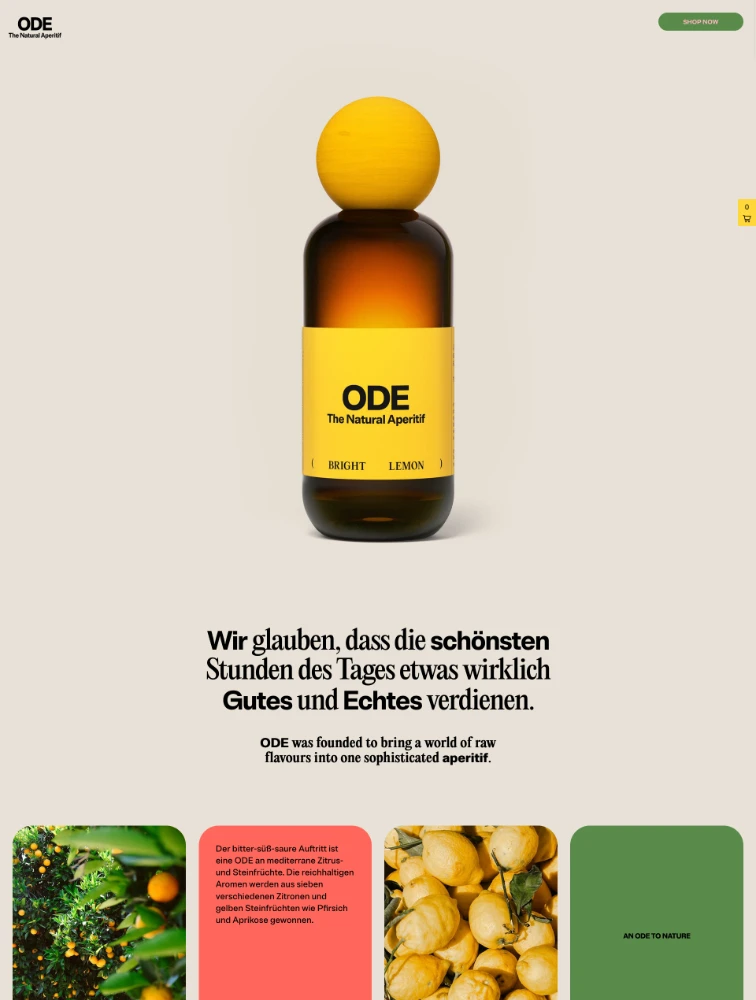 ODE website design - Lapa Ninja