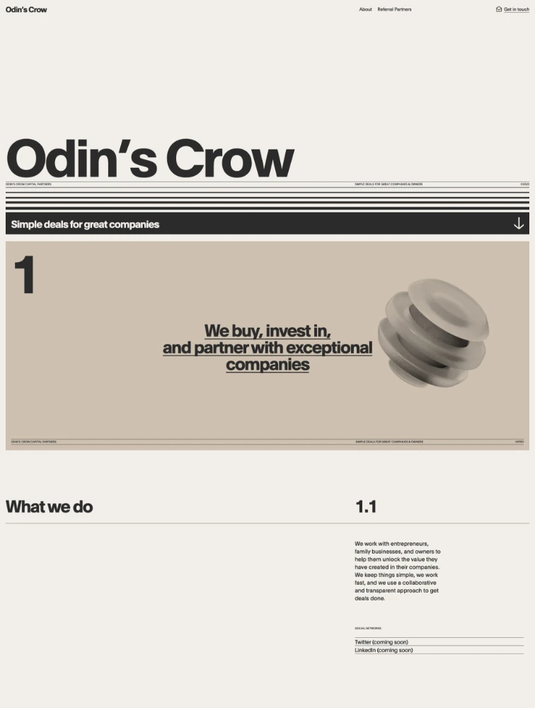 Odin's Crow website design - Lapa Ninja