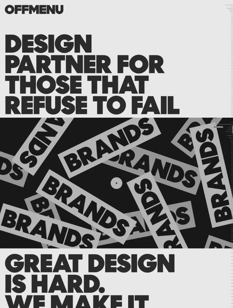 Off Menu website design - Lapa Ninja