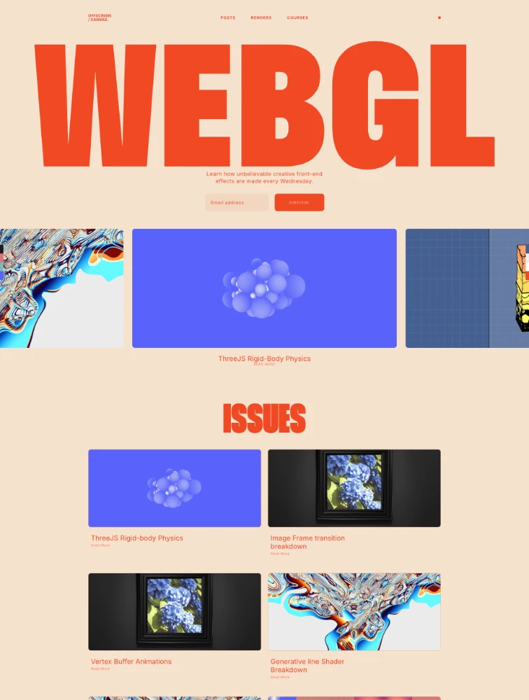 Offscreen Canvas website design - Lapa Ninja