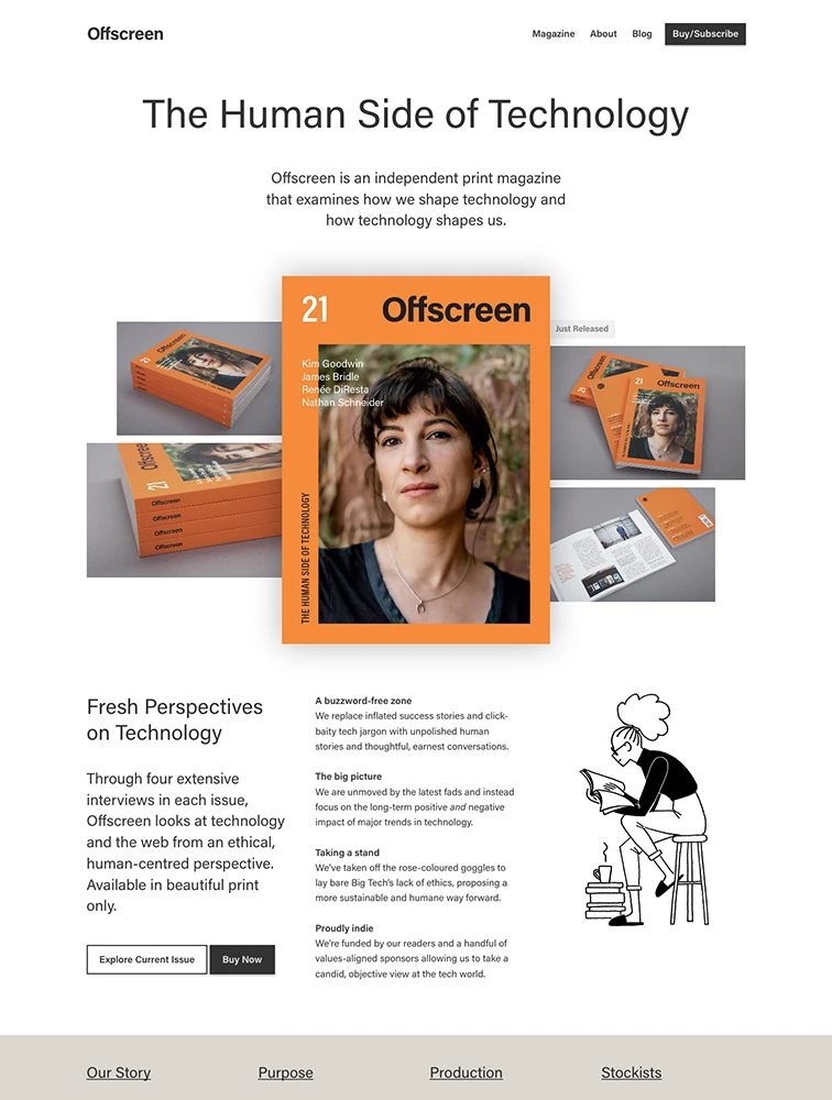 Offscreen Magazine - Website Showcase | Lapa Ninja