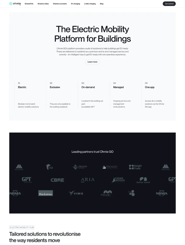 Ohmiego website design - Lapa Ninja