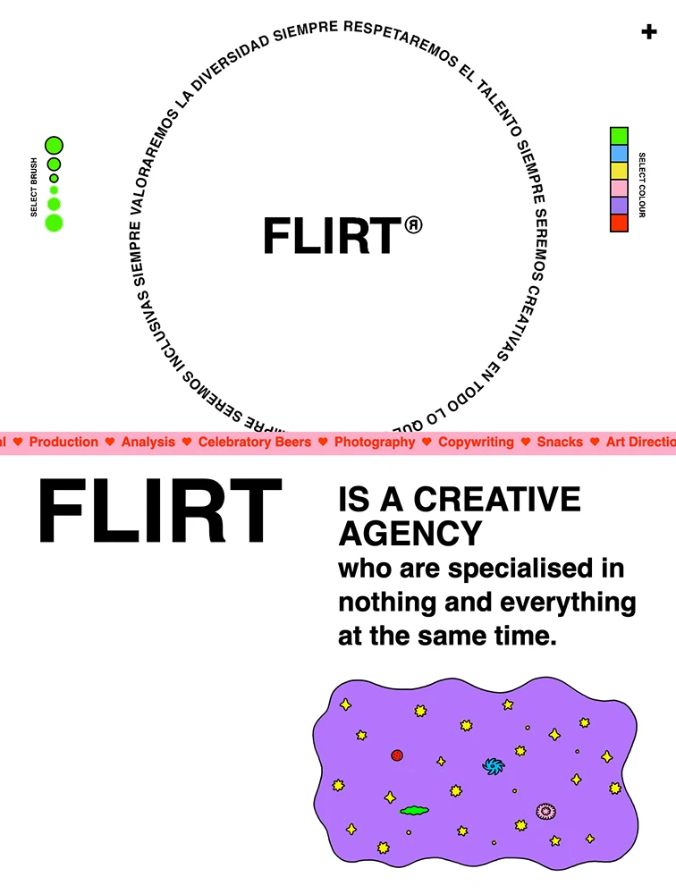 FLIRT website design - Lapa Ninja