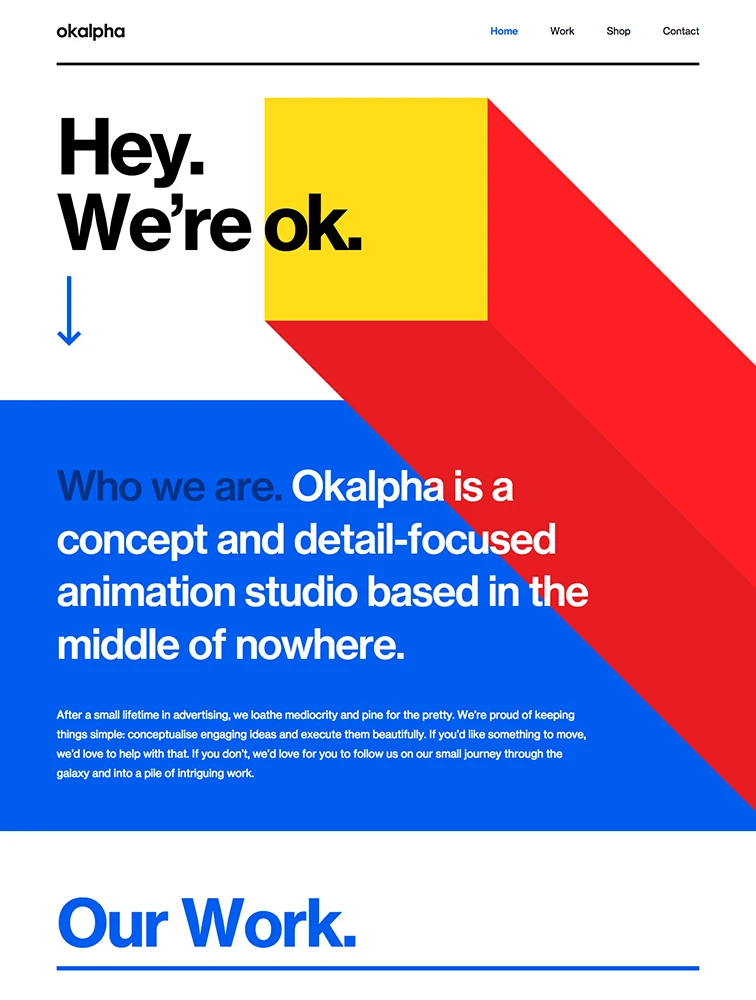 Okalpha website design - Lapa Ninja