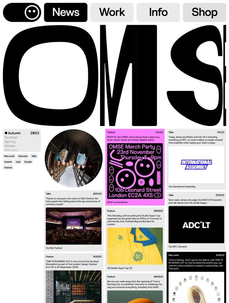 OMSE website design - Lapa Ninja