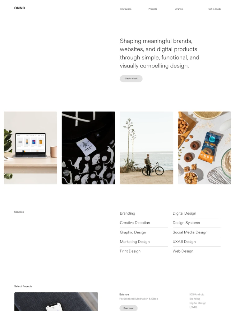 ONNO website design - Lapa Ninja