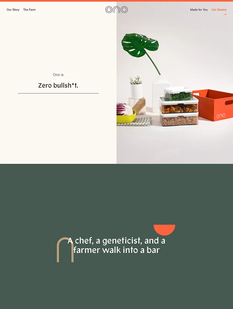 Ono website design - Lapa Ninja