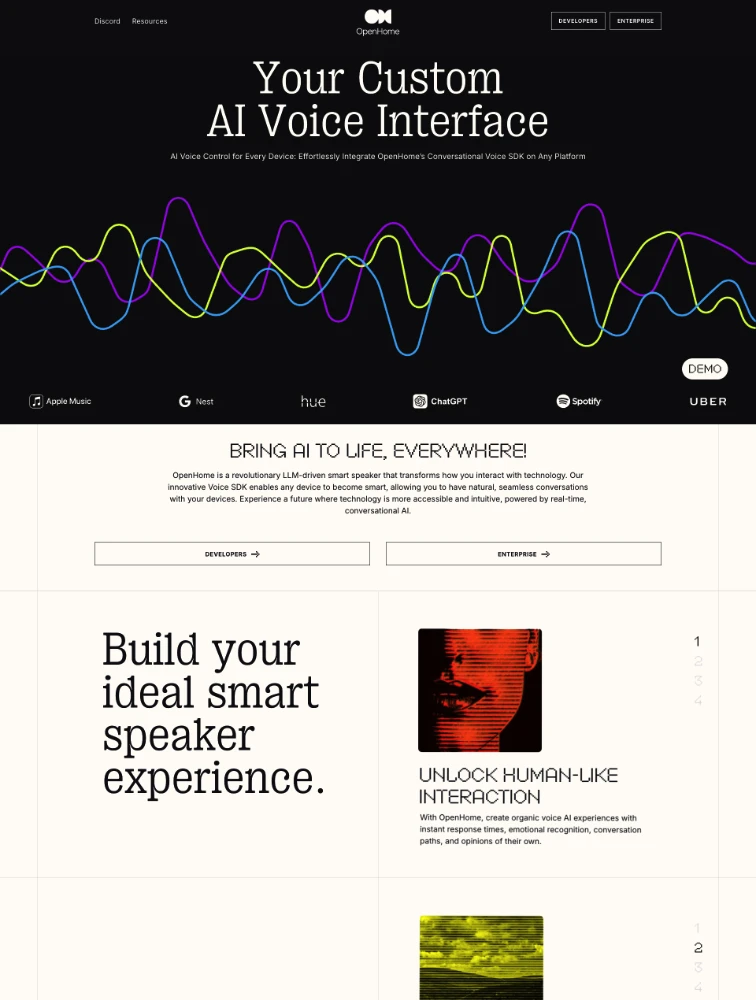 OpenHome website design - Lapa Ninja