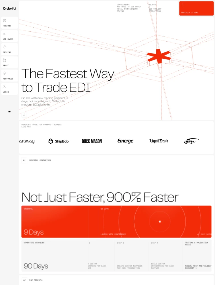 Orderful website design - Lapa Ninja