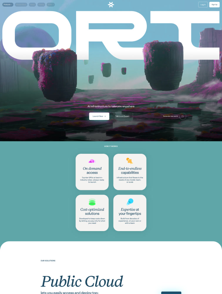 Ori website design - Lapa Ninja