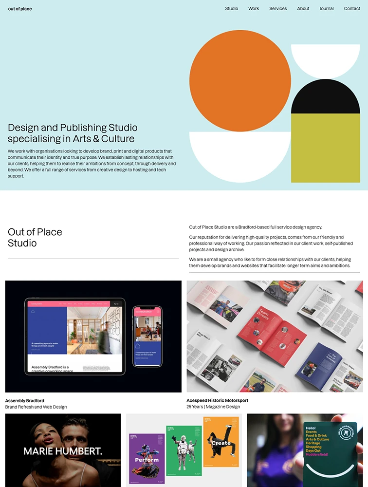 Out of Place Studio Design website design - Lapa Ninja