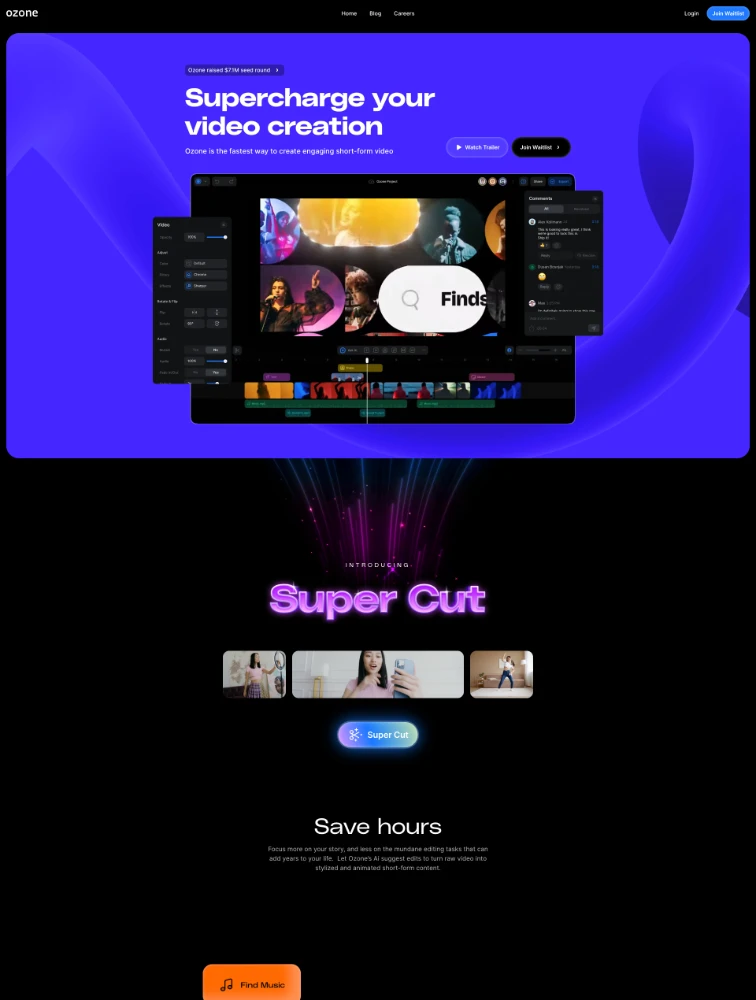 Ozone website design - Lapa Ninja