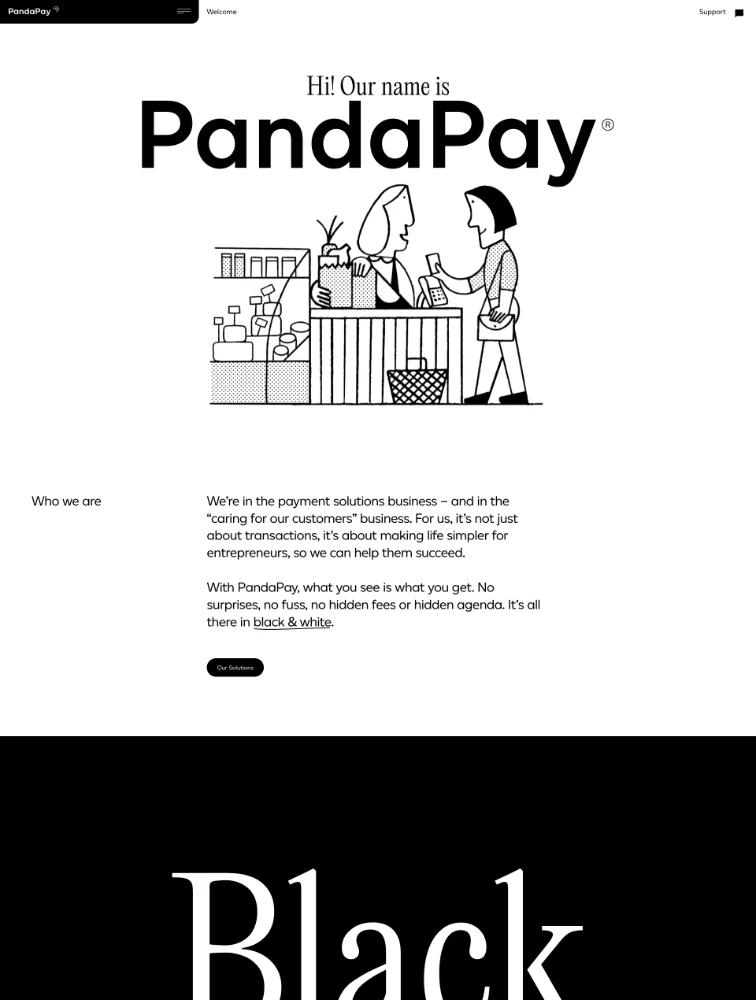 PandaPay website design - Lapa Ninja