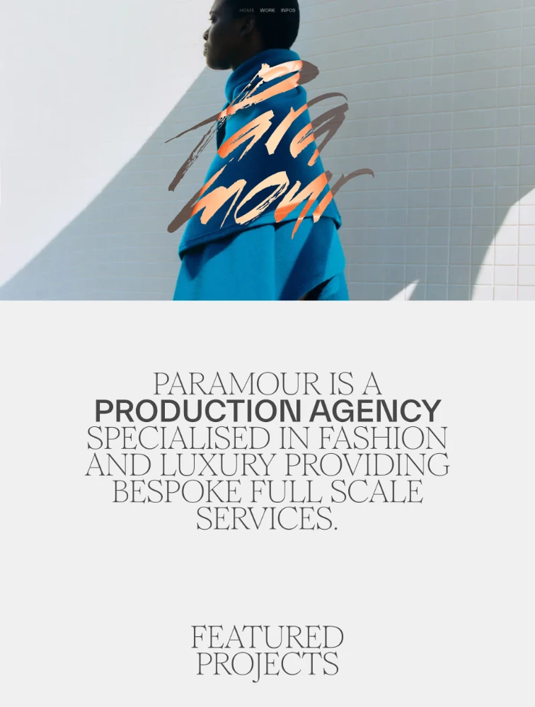 Paramour website design - Lapa Ninja