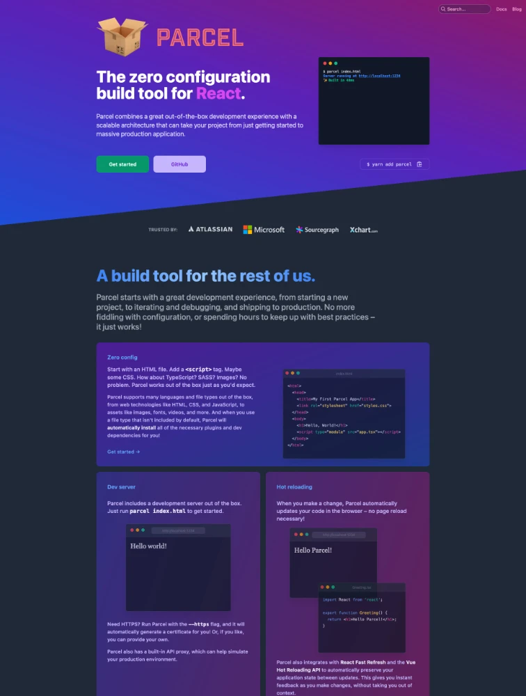 Parcel website design - Lapa Ninja