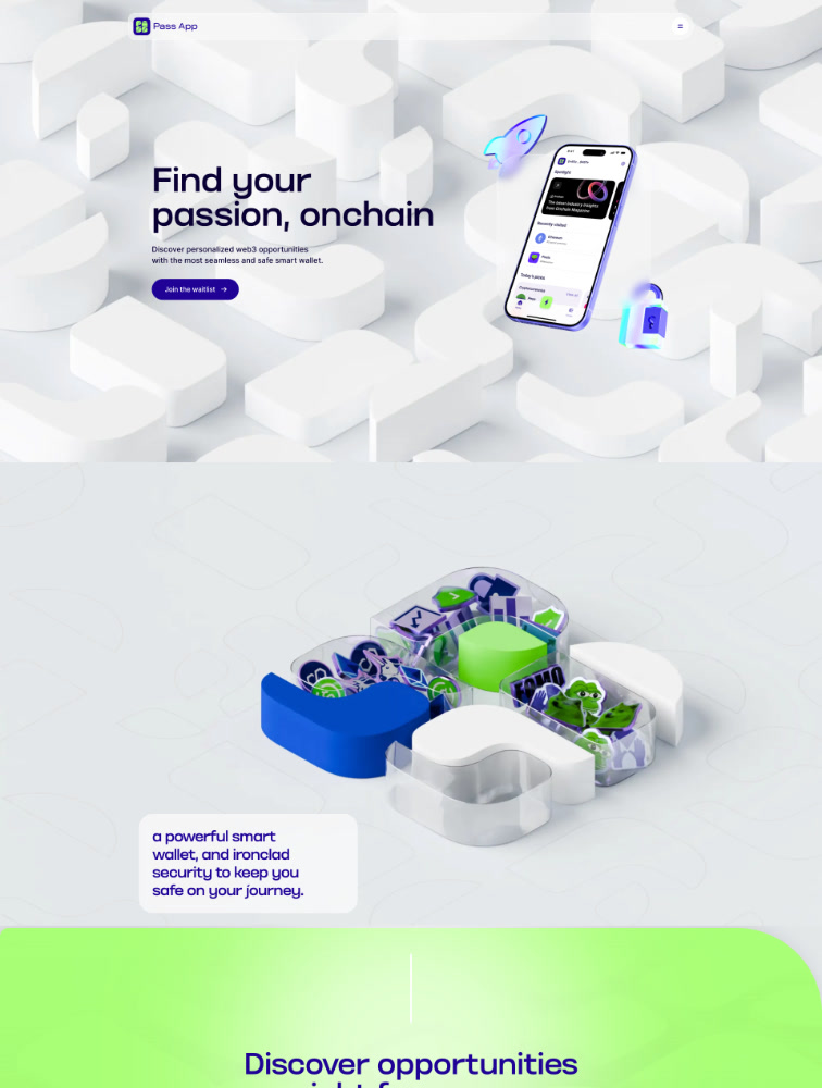 Pass App website design - Lapa Ninja