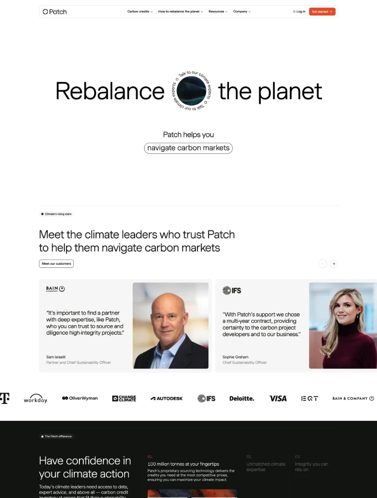 Patch website design - Lapa Ninja