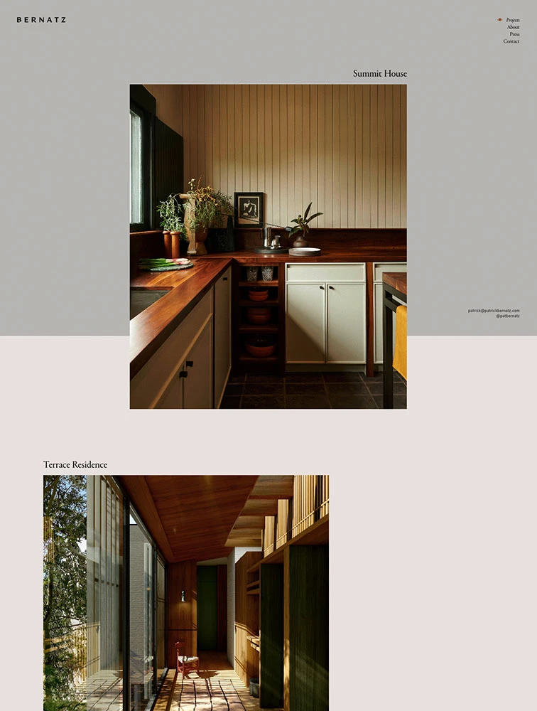 Patrick Bernatz website design - Lapa Ninja