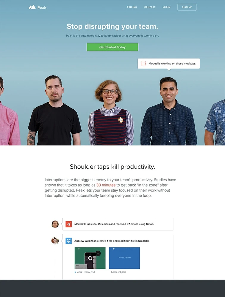 Peak website design - Lapa Ninja