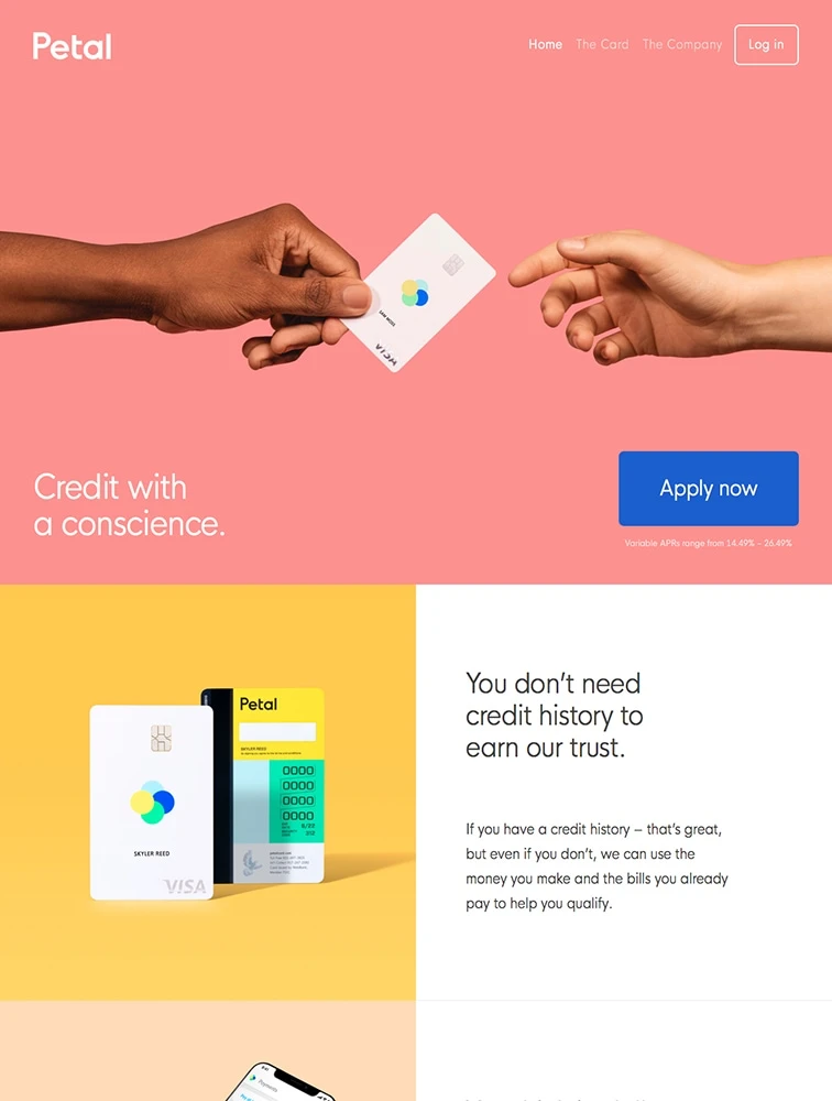 Petal website design - Lapa Ninja