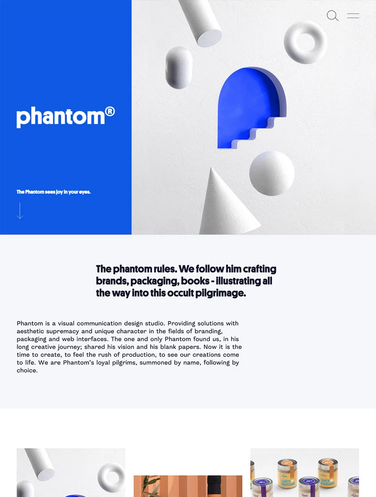 Phantom website design - Lapa Ninja