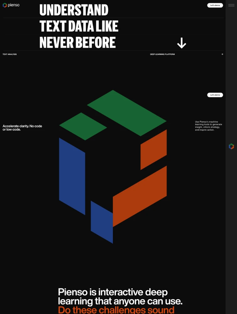 Pienso website design - Lapa Ninja