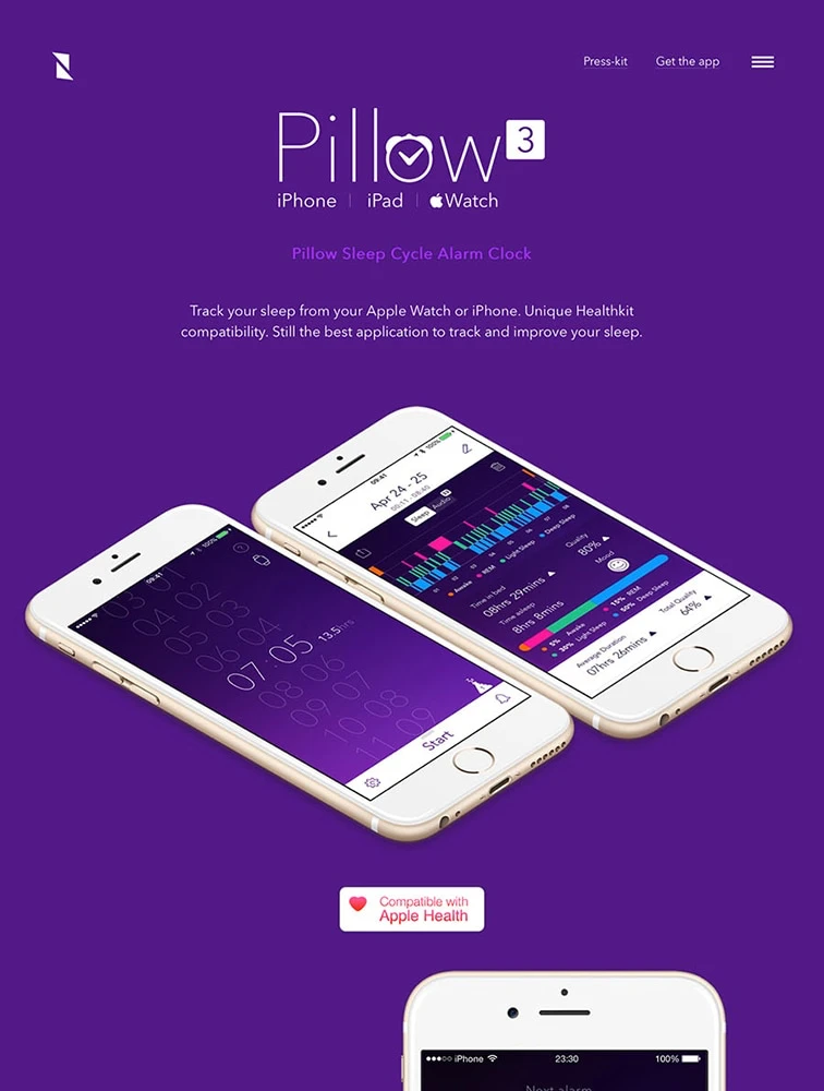 Pillow website design - Lapa Ninja