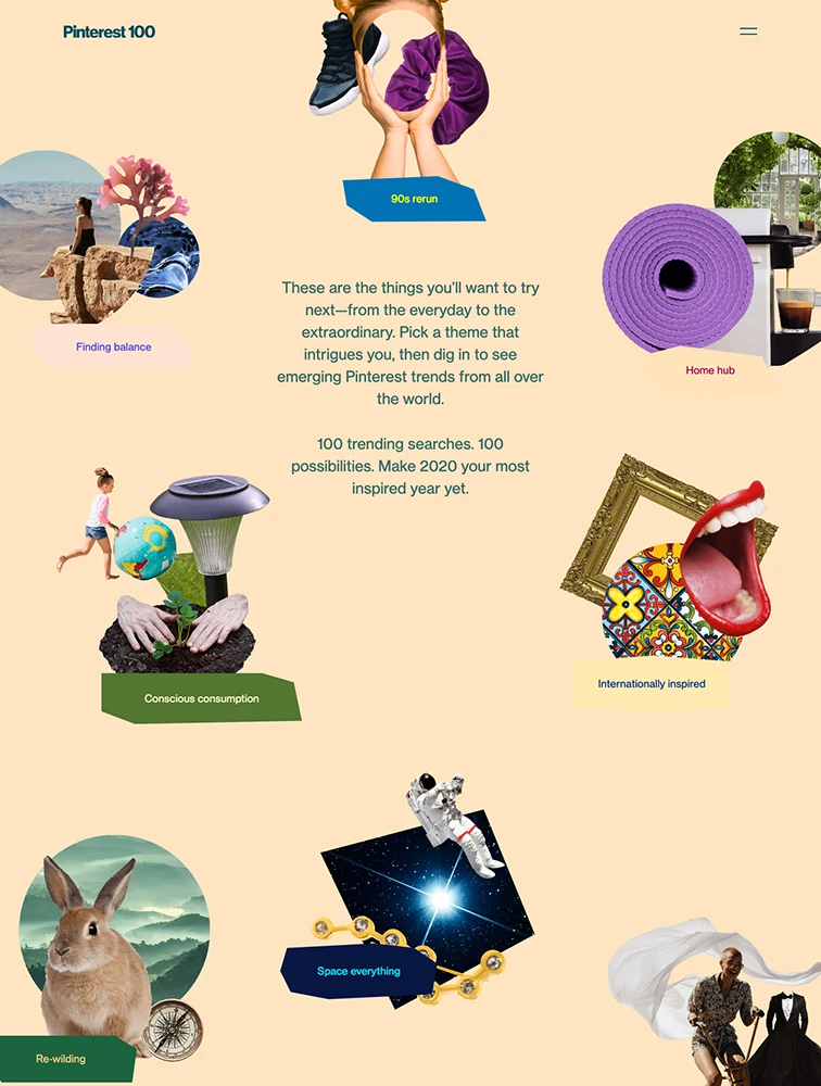 Pinterest 100 website design - Lapa Ninja