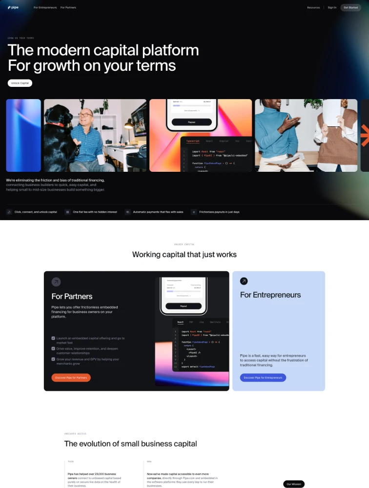 Pipe website design - Lapa Ninja