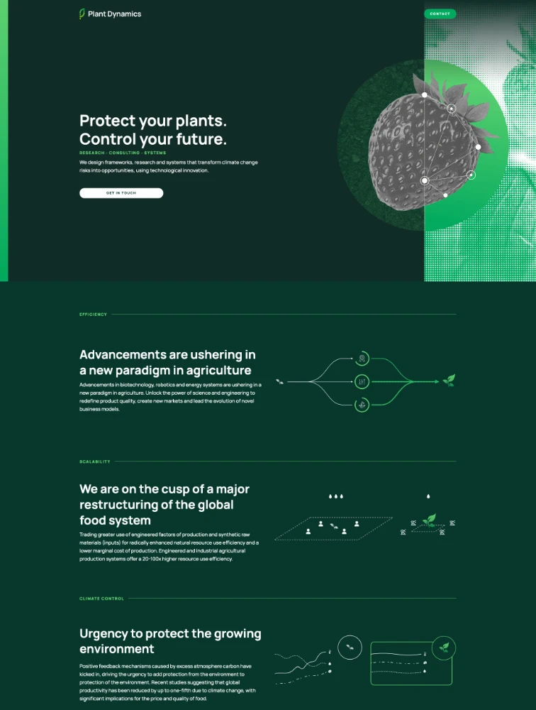 Plant Dynamics website design - Lapa Ninja