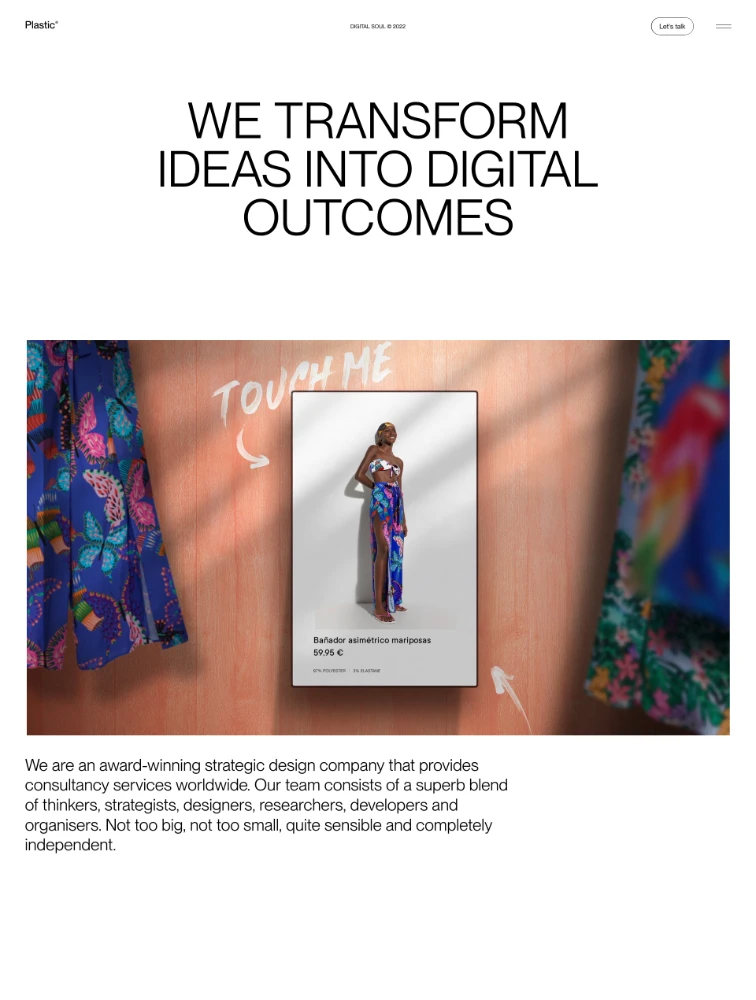 Plastic website design - Lapa Ninja