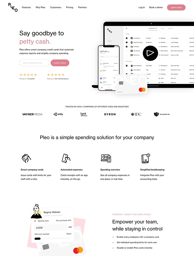 Pleo website design - Lapa Ninja
